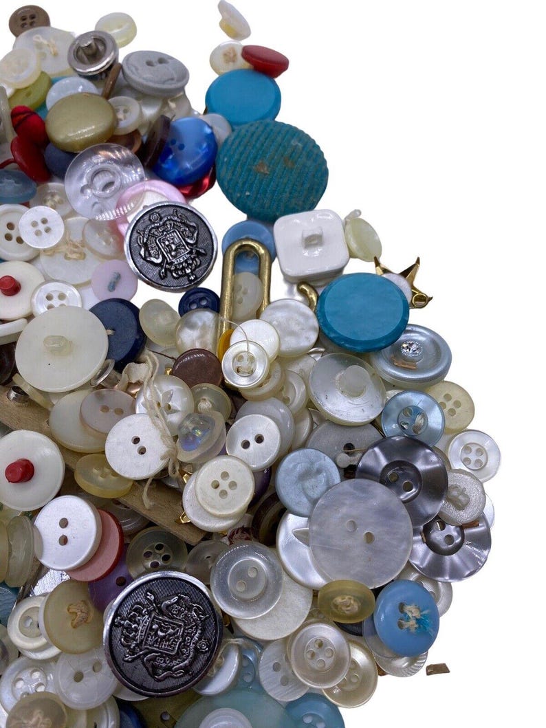 Vintage Button Lot Buttons Collection Colorful Plastic Metal Estate ...