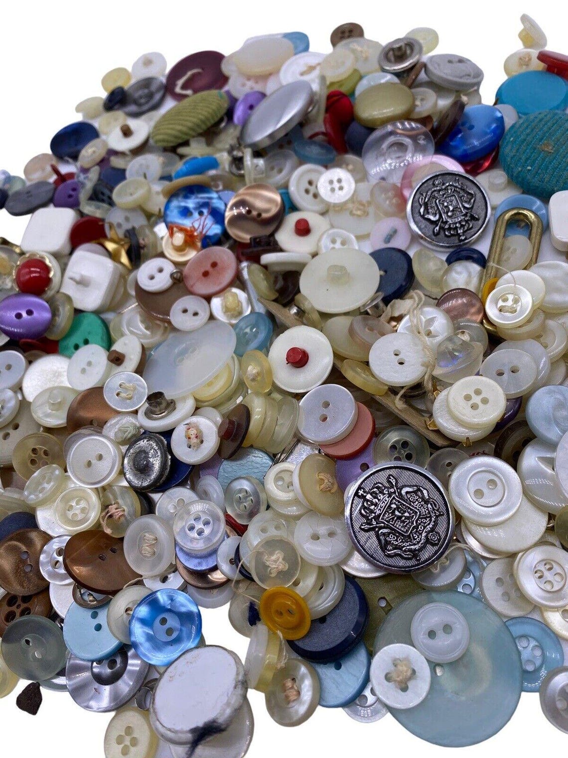 Vintage Button Lot Buttons Collection Colorful Plastic Metal Estate ...
