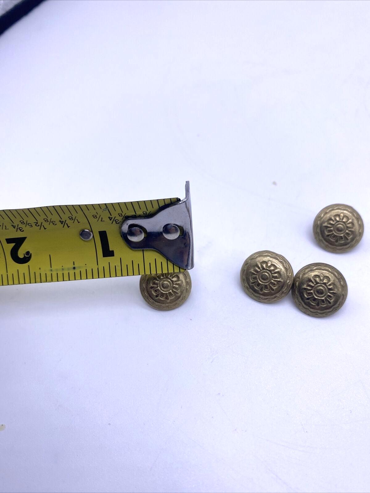 Vintage Buttons Set Lot 4 Gold / Bronze Color Metal Shank Buttons ...