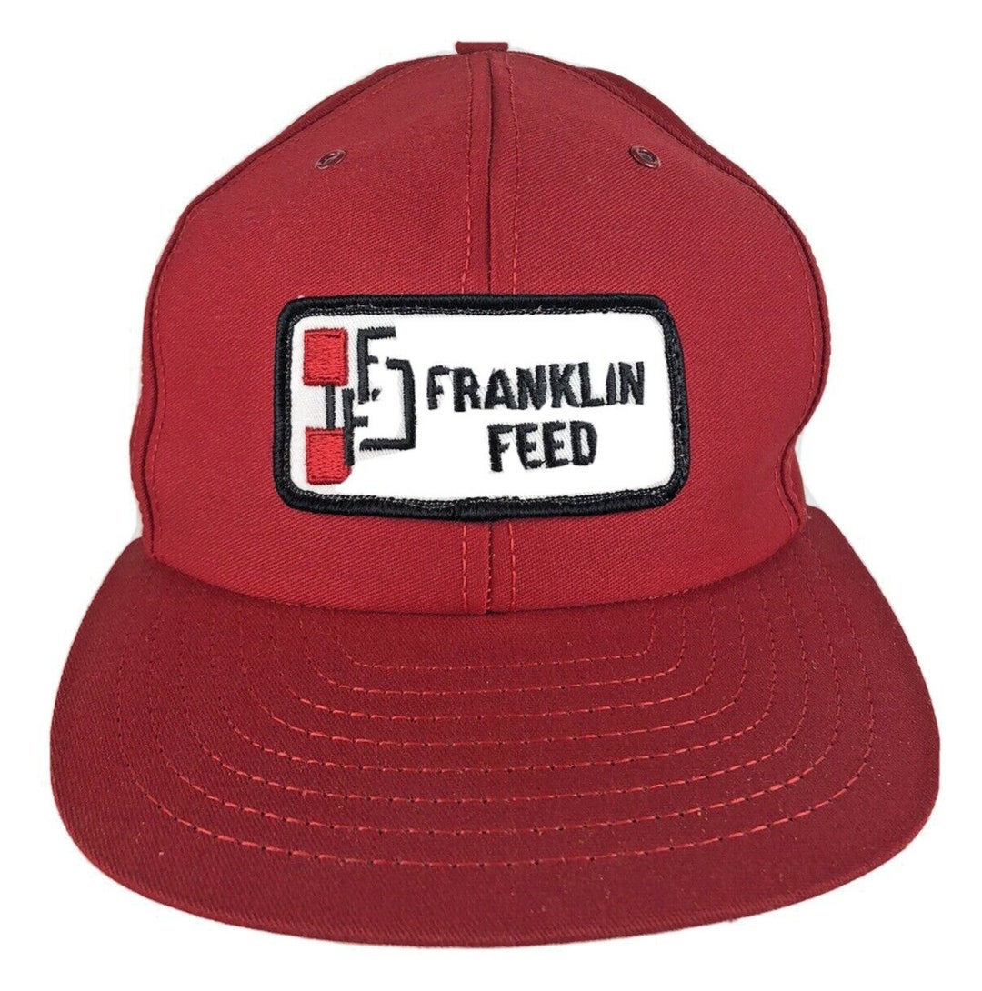 RARE Vintage Franklin Seed Patch Snapback Trucker Hat Farming ...