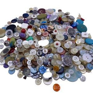 Vintage Button Lot Buttons Collection Colorful Plastic Metal Estate ...