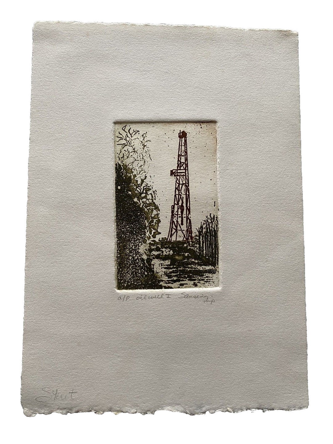 Oil Well Art Impression Advertising ? Drilling Oklahoma Original ...