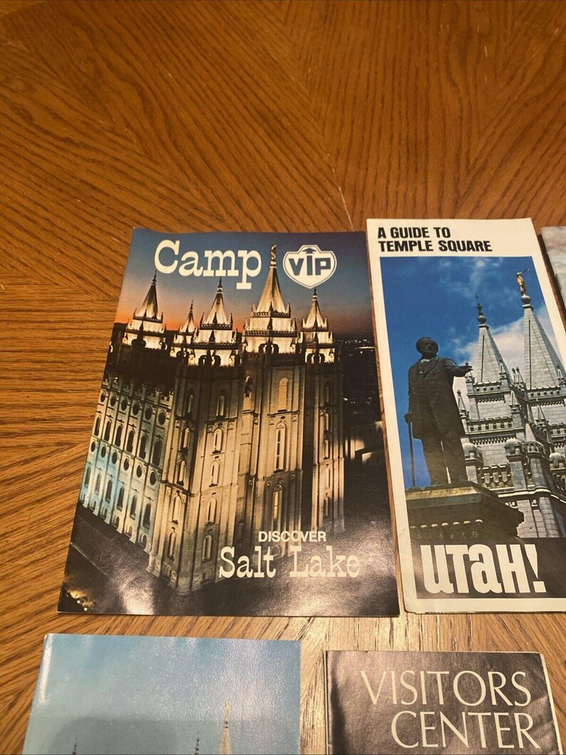 Utah Travel Maps Brochure Pamphlets Temple Square Joseph Smith 1970s ...