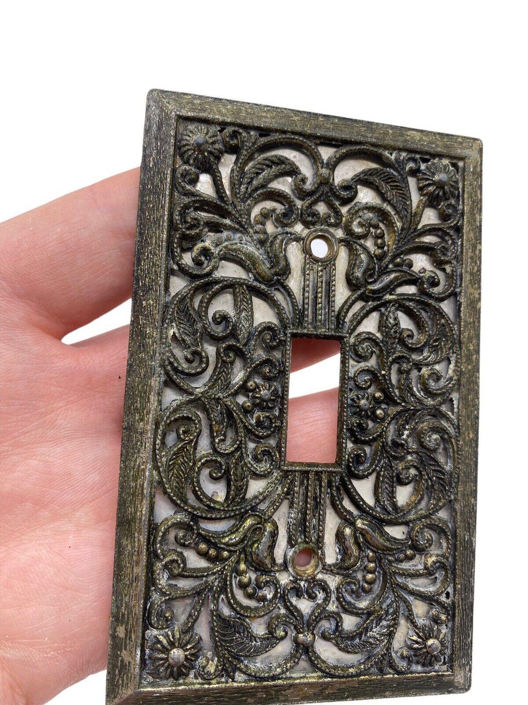 Amerelle Filigree Aged Bronze Switch Plate Outlet Cover Vintage ...