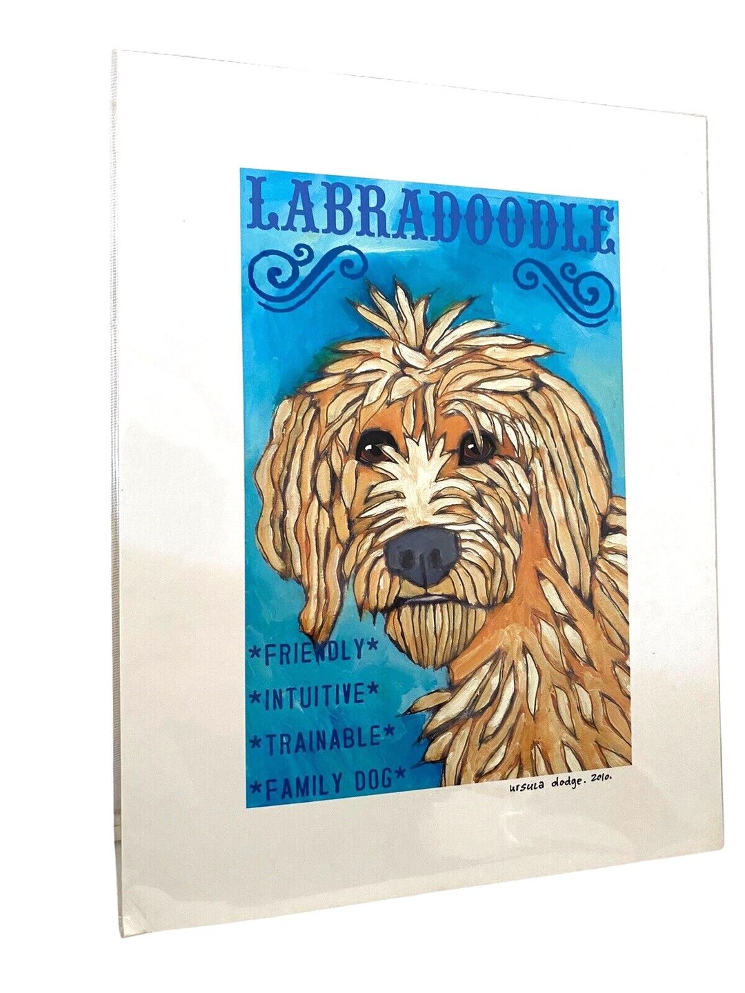 Ursula Dodge Labradoodle Dog Art Frameable Print Pop Art Original Print ...