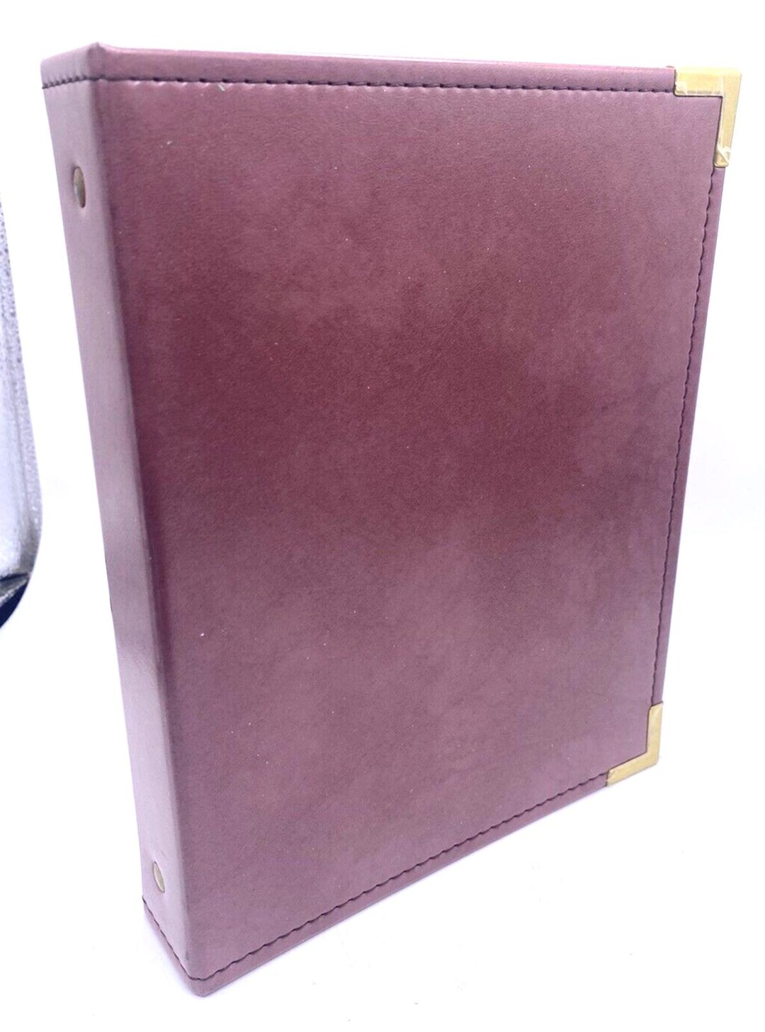 Vintage Cambridge Organizer 3 Ring Binder Vegan Leather Pink Organizer ...