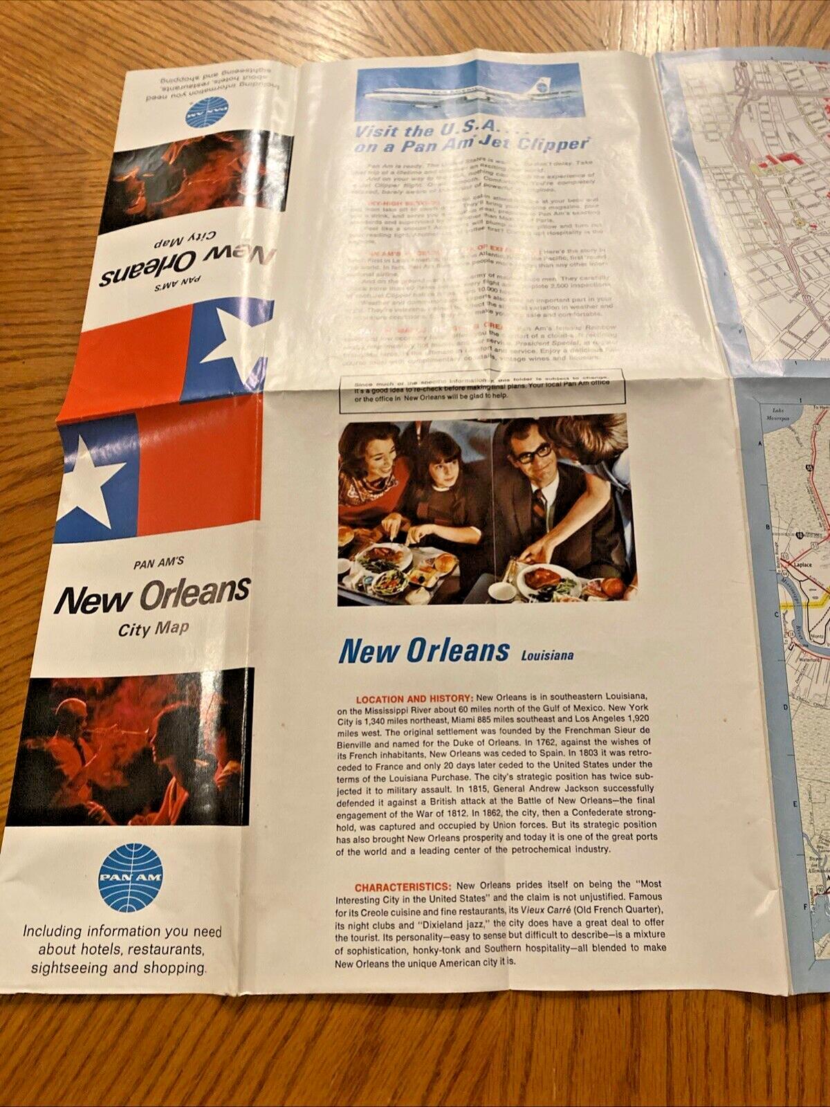 Pan Am's New Orleans City Map Pan Am Fold Out 1960s Printed in USA ...
