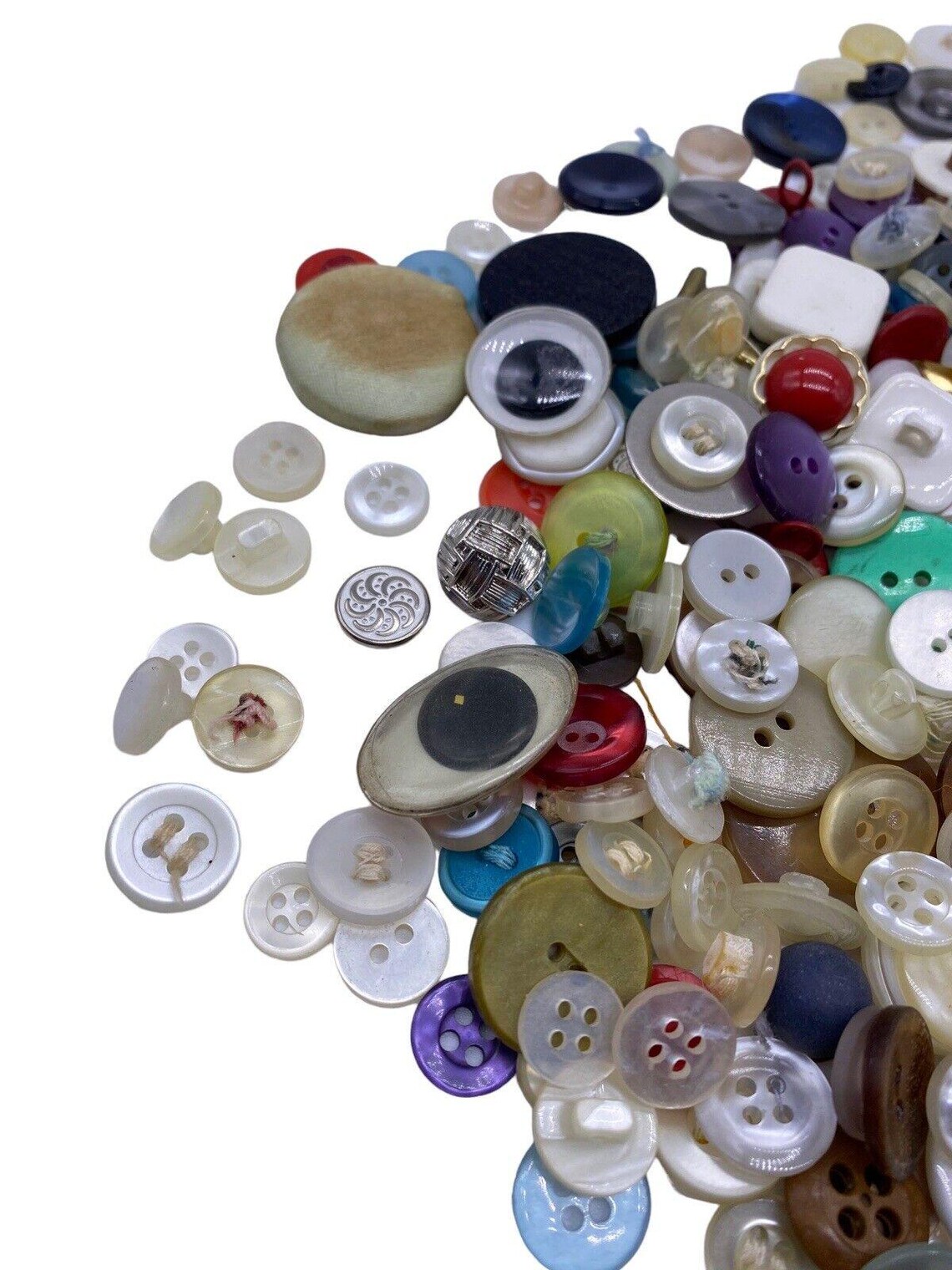 Vintage Button Lot Buttons Collection Colorful Plastic Metal Estate ...