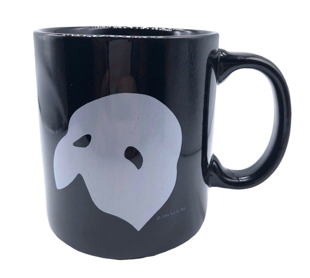 Phantom of the Opera Mug 1986 White Mask Graphic Broadway Musical ...