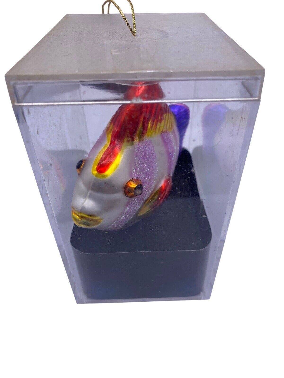Fish Christmas Ornament NEW Bethlehem Mercury Glass GKI Rainbow ...