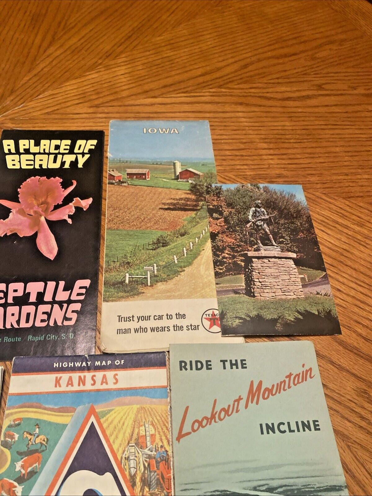 Vintage Travel Brochure Map Ephemera Pamphlets Kansas Lookout Mountain ...