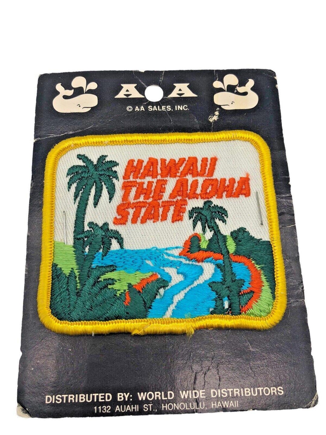 Hawaii the Aloha State Cloth Patch Vintage Embroidered NEW for Hat ...