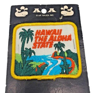 Hawaii the Aloha State Cloth Patch Vintage Embroidered NEW for Hat ...