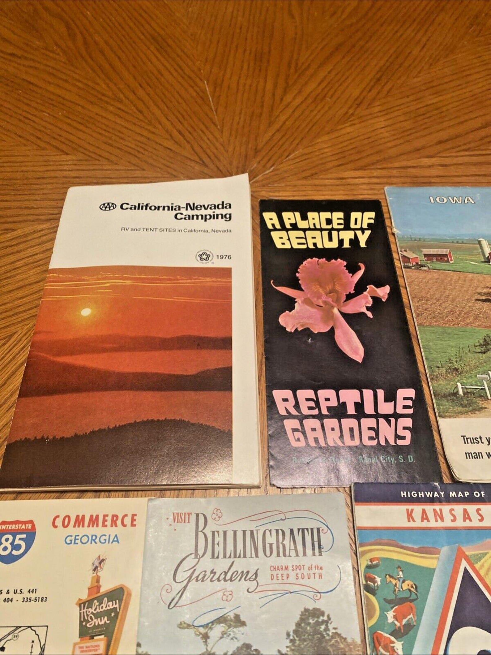 Vintage Travel Brochure Map Ephemera Pamphlets Kansas Lookout Mountain ...