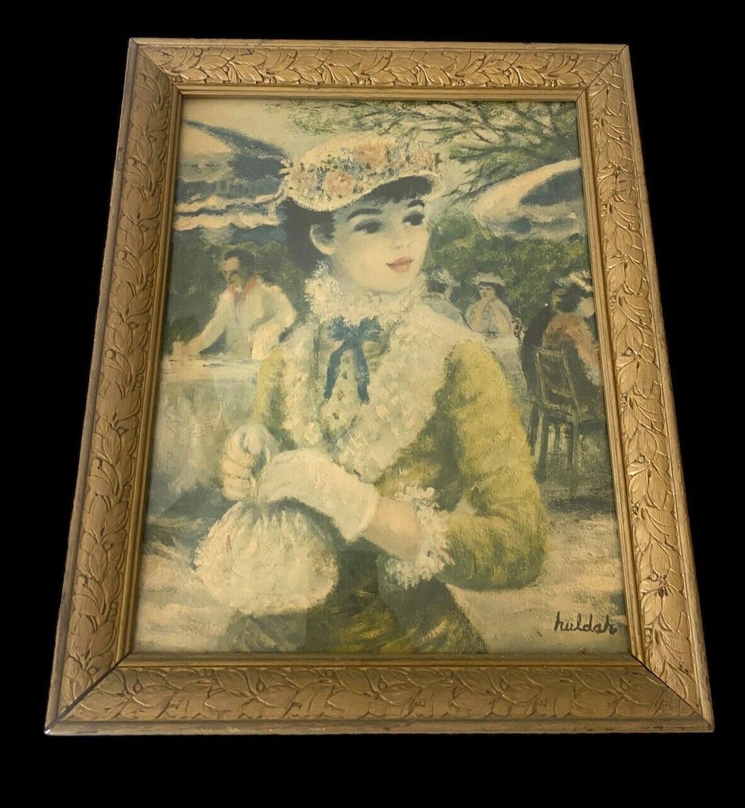 Cherry Jeffe Huldah Art Print Framed Vintage Impressionist Lady Hat ...