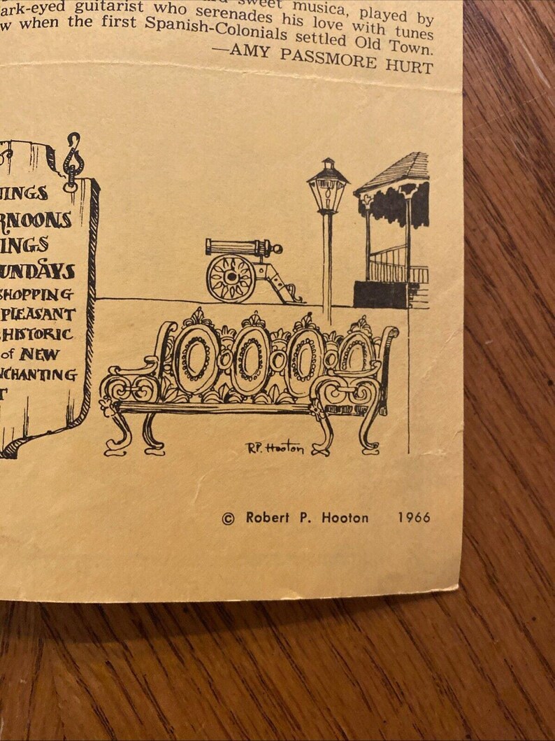Old Town Plaza Albuquerque Map Brochure Fold Out Vintage 1960s Robert ...