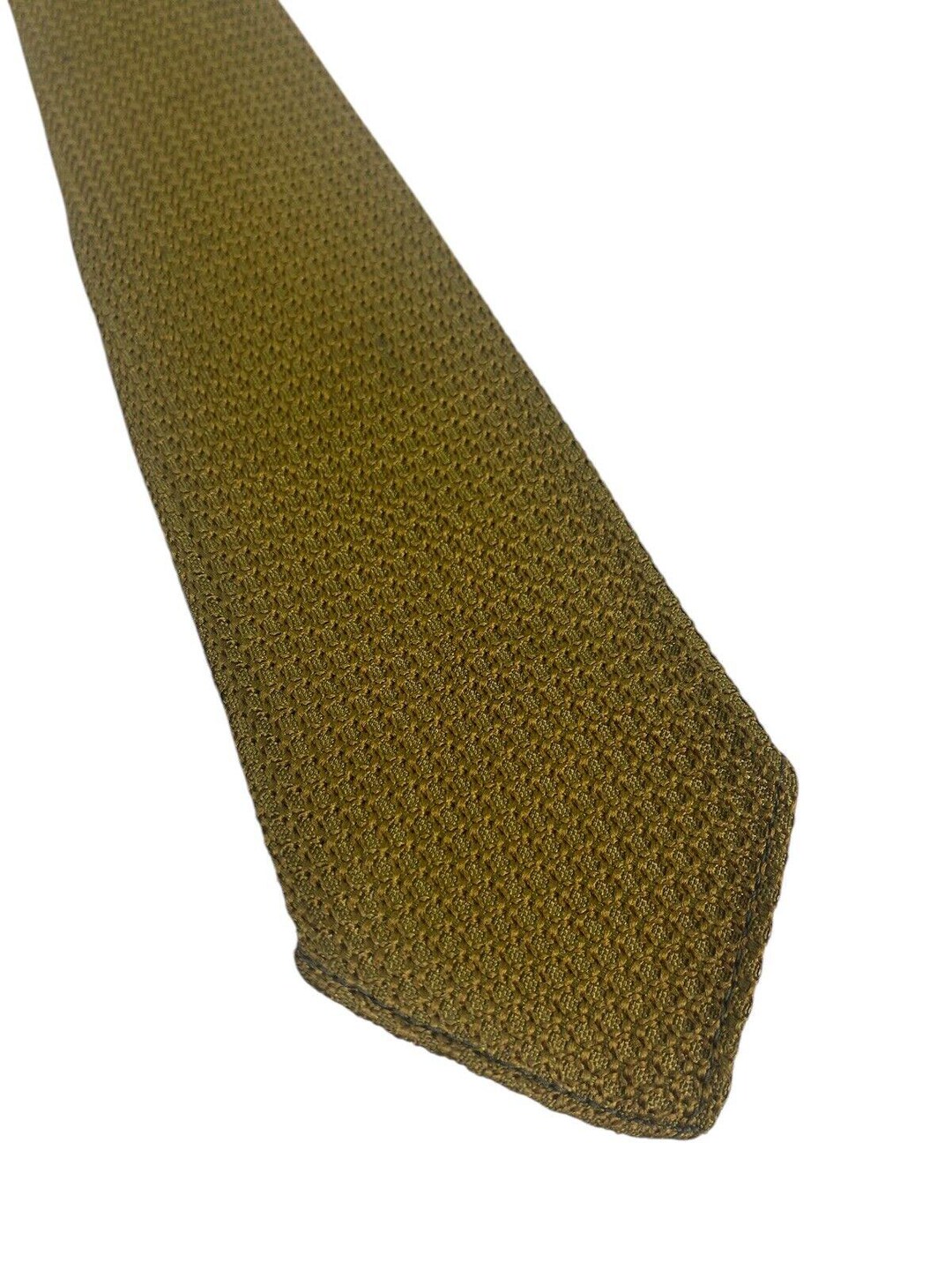 Vintage Skinny Tie 1960s 1970s Army Military Textured Disco Academia ...
