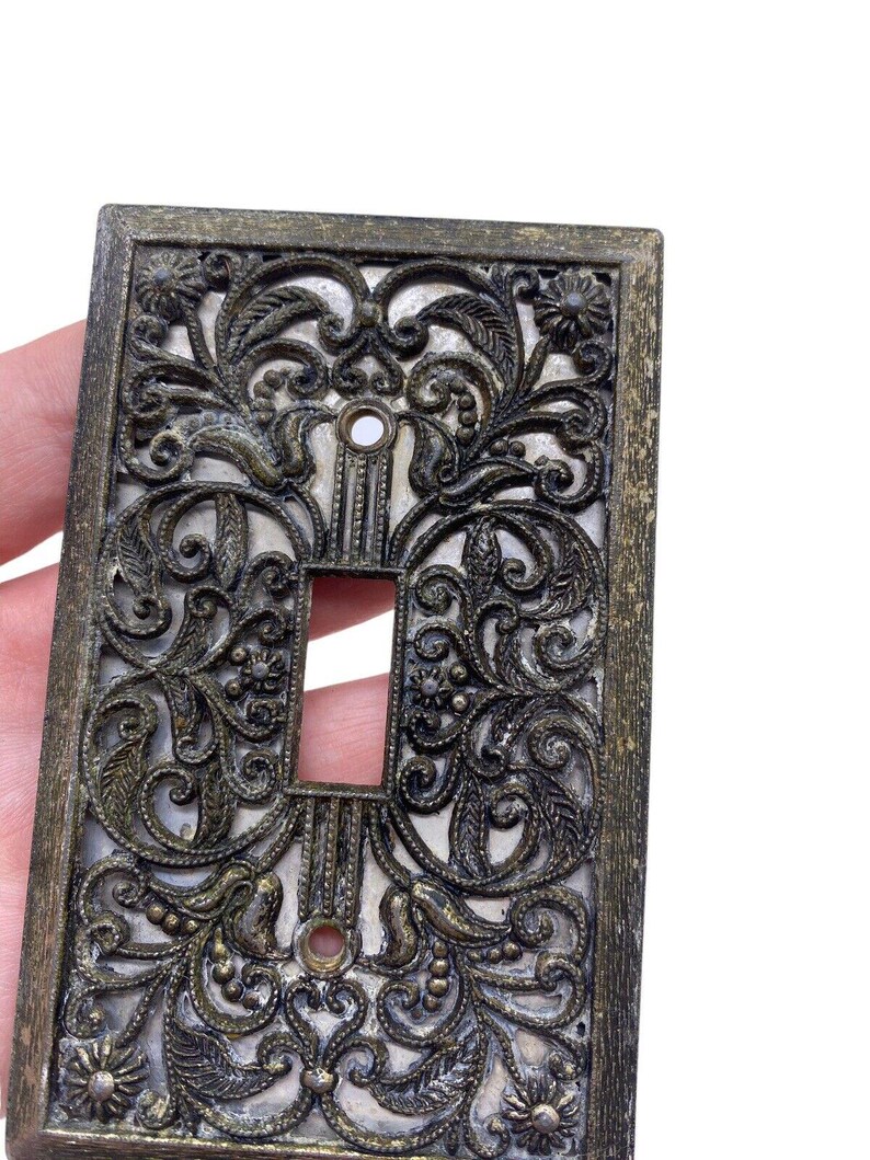 Amerelle Filigree Aged Bronze Switch Plate Outlet Cover Vintage ...