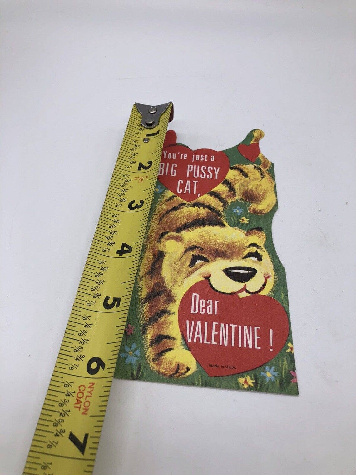 Vtg Valentines Day Card Youre Just A Big Pussy Cat Dear Sweet Graphics
