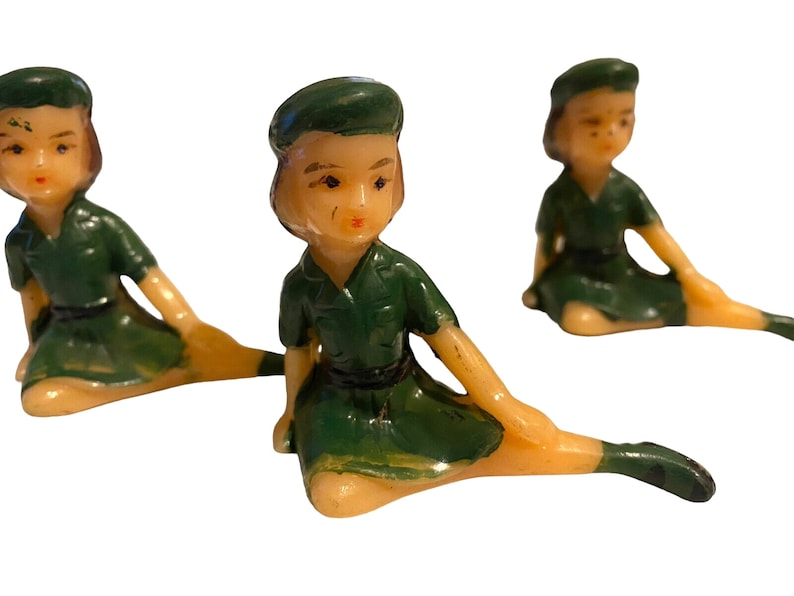 Vintage Enesco Girl Scout Figurine Figure Set Lot 3 Japan Handpainted ...