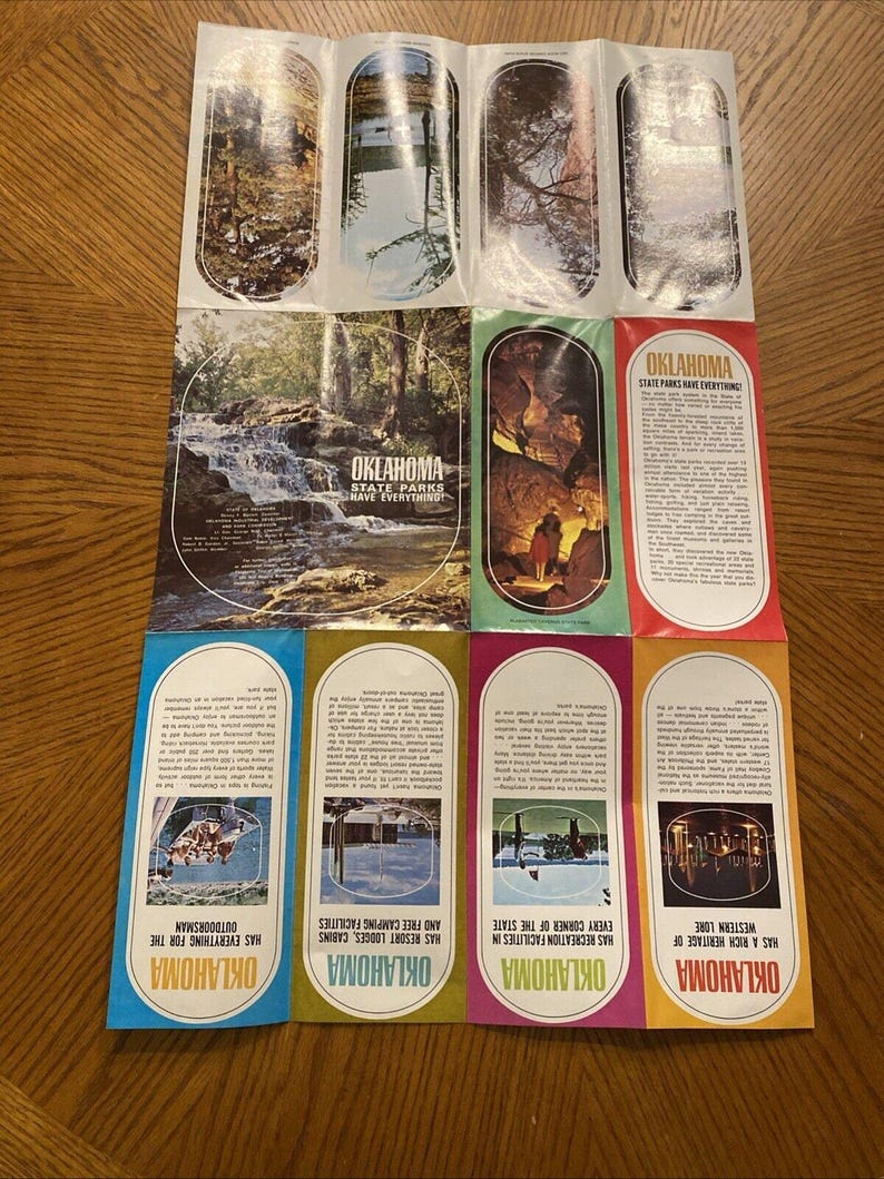 Oklahoma State Parks Everything Brochure Vintage Alabaster Caverns Lake ...