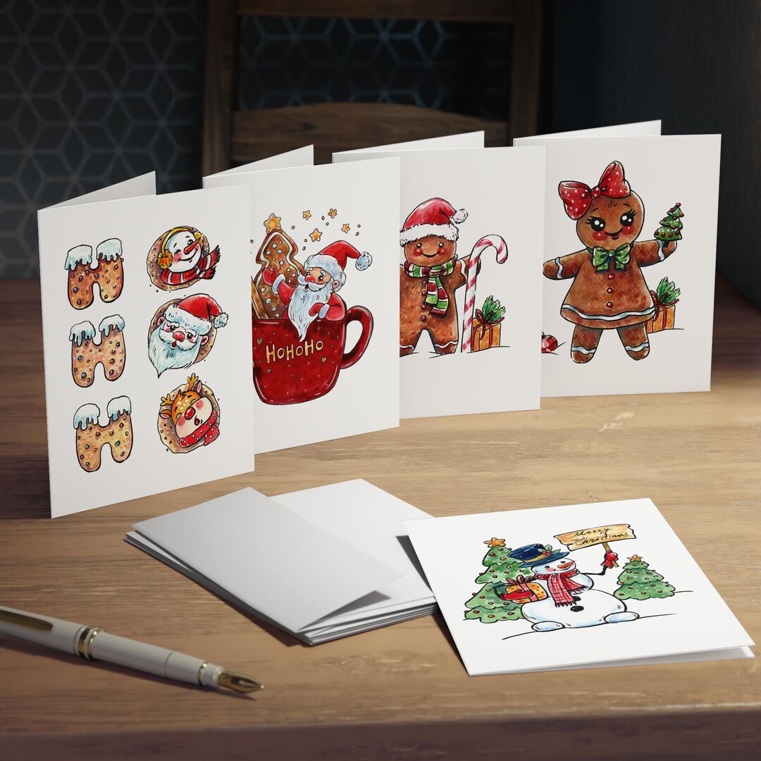 Christmas Cards | Blank Inside, With White Envelope, Festive Holiday ...