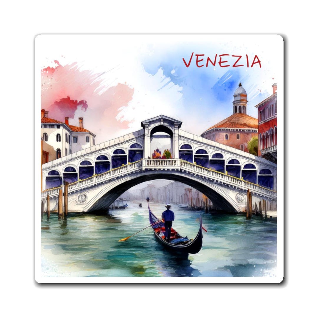 Venezia Magnet | Watercolor Based Art | Italy Venice Laguna Fridge ...
