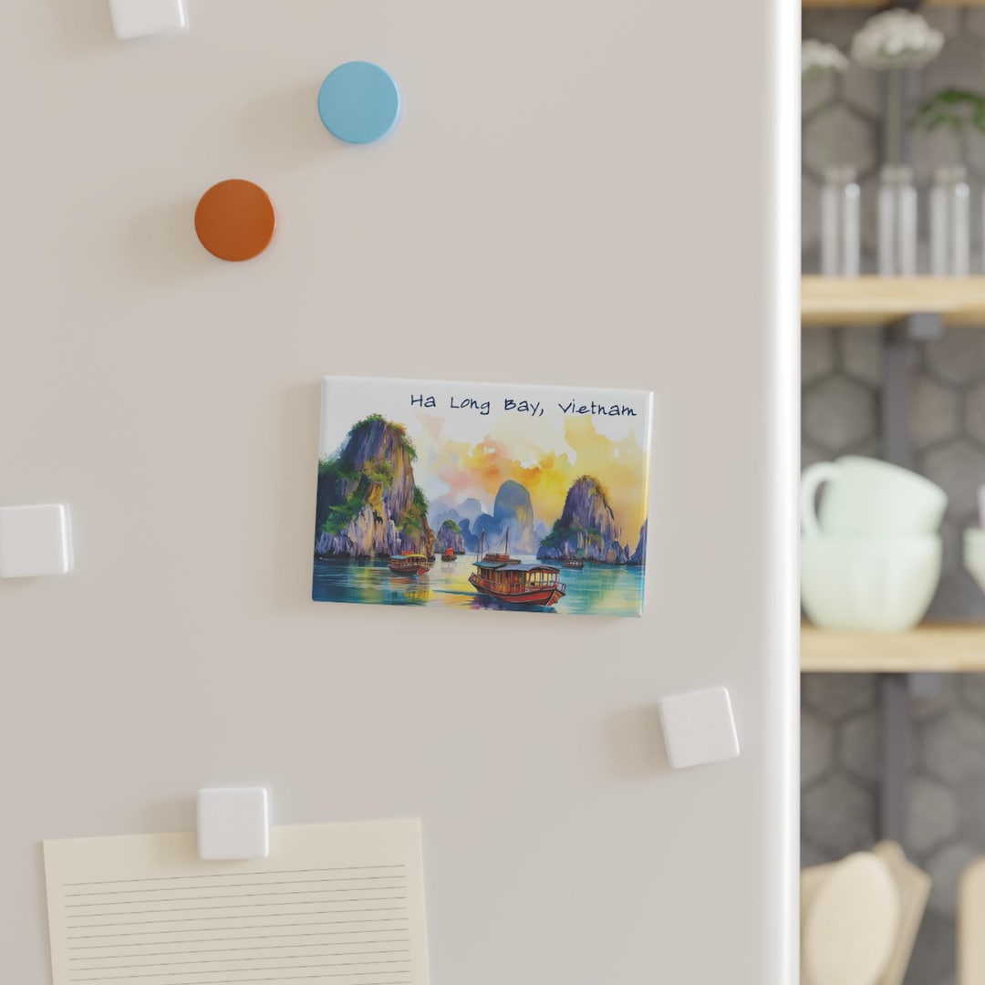 Vietnam Magnet | Ha Long Bay | Watercolor Based Art | Vietnam Souvenir ...