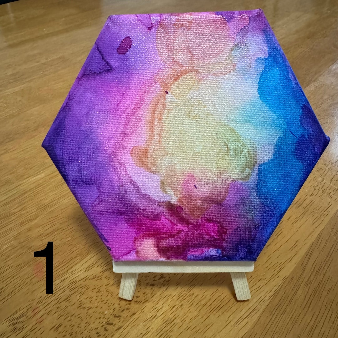 Enchanting Horizon | Handcrafted Hexagon Canvas Art | Modern Art | Abstract Art - Etsy