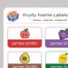 Fruity Name Labels (large Size) | Name Labels | Stickers Set | Handmade ...