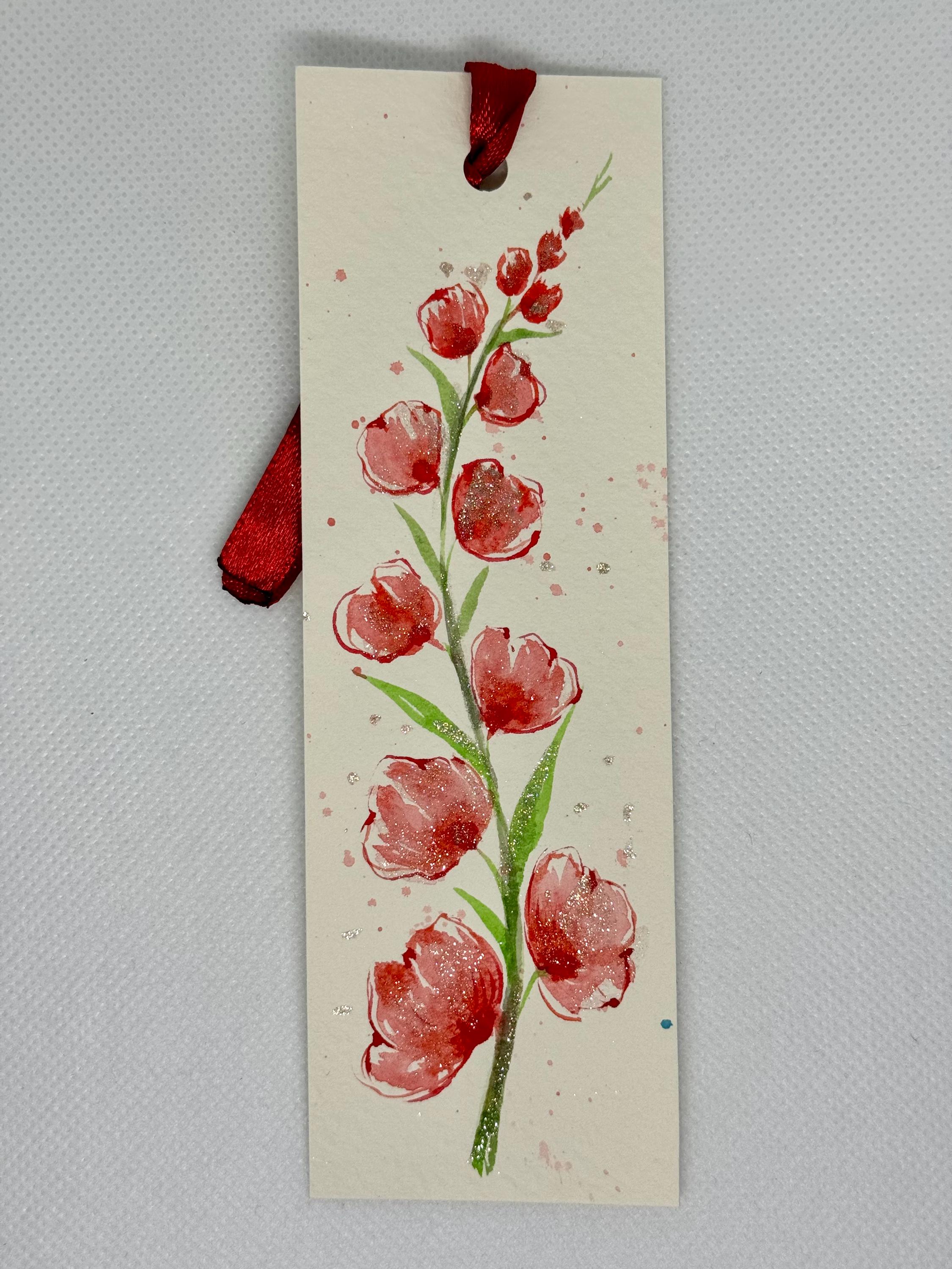 Handmade Floral Bookmark | Watercolor Flowers Bookmark | Colorful ...