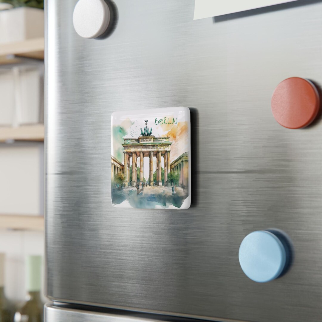 Berlin Porcelain Magnet | Watercolor Based Art | Germany Magnets ...