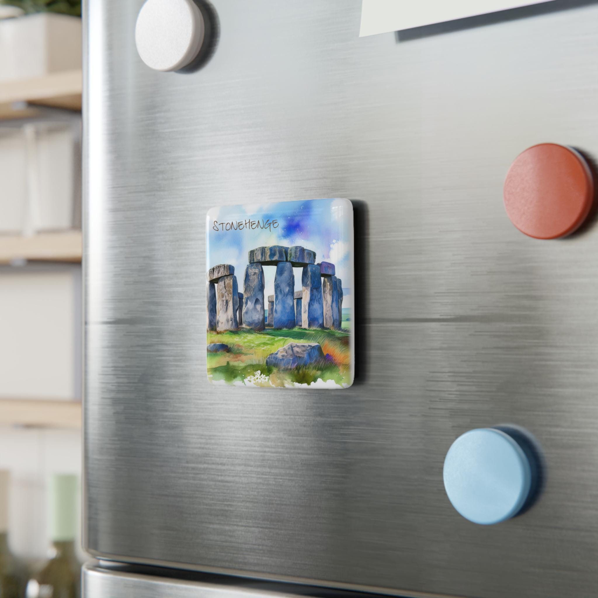 Stonehenge Porcelain Magnet | Watercolor Based Art | England Magnets ...