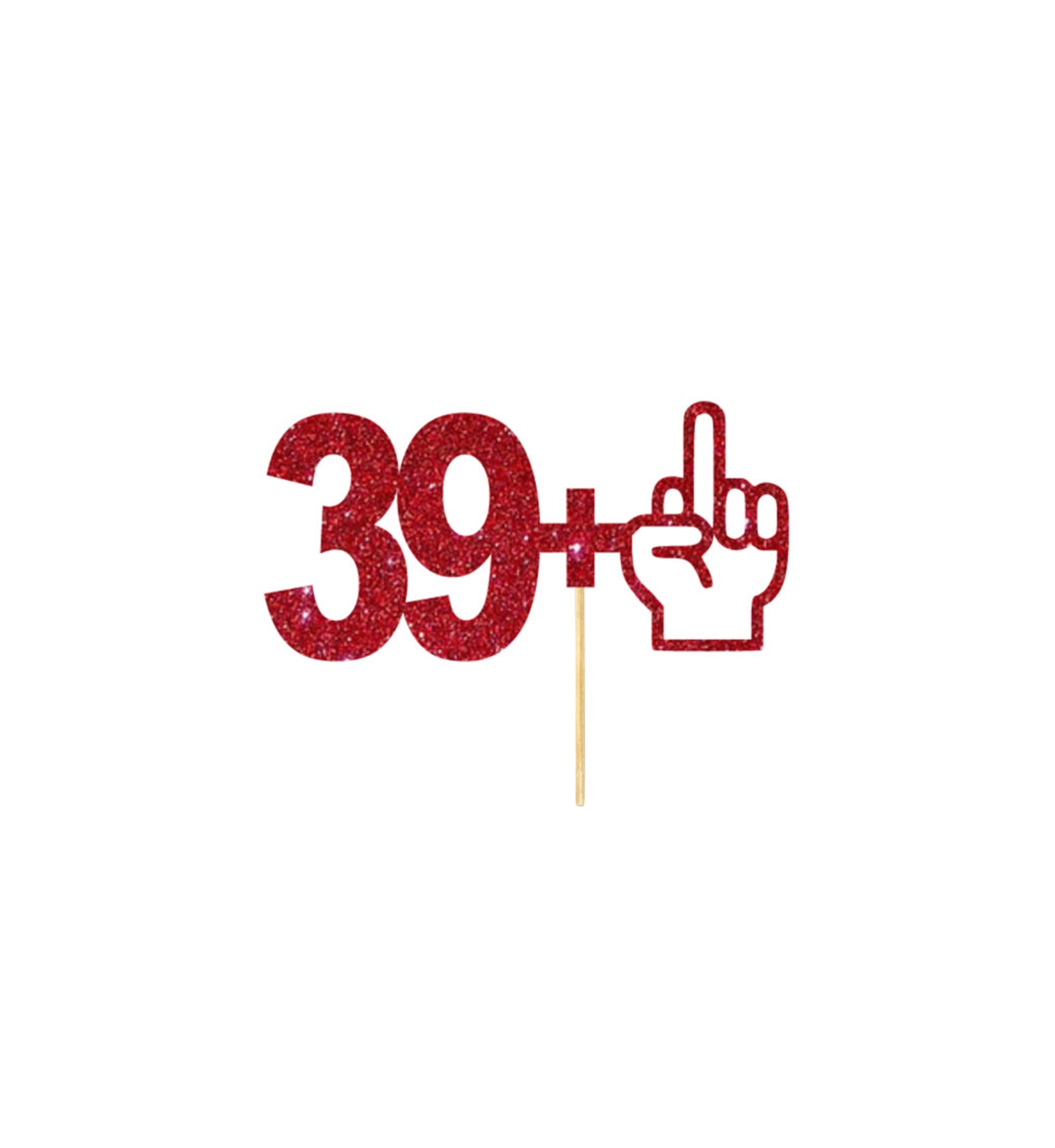 Funny 40th Birthday Cake Topper 391 Glitter Card 40 Cake Topper Happy ...