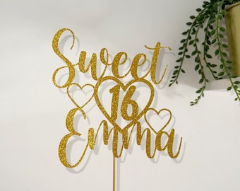 Sweet 16 Cake Topper, Cake Decorations, 16th Cake Topper - Etsy UK