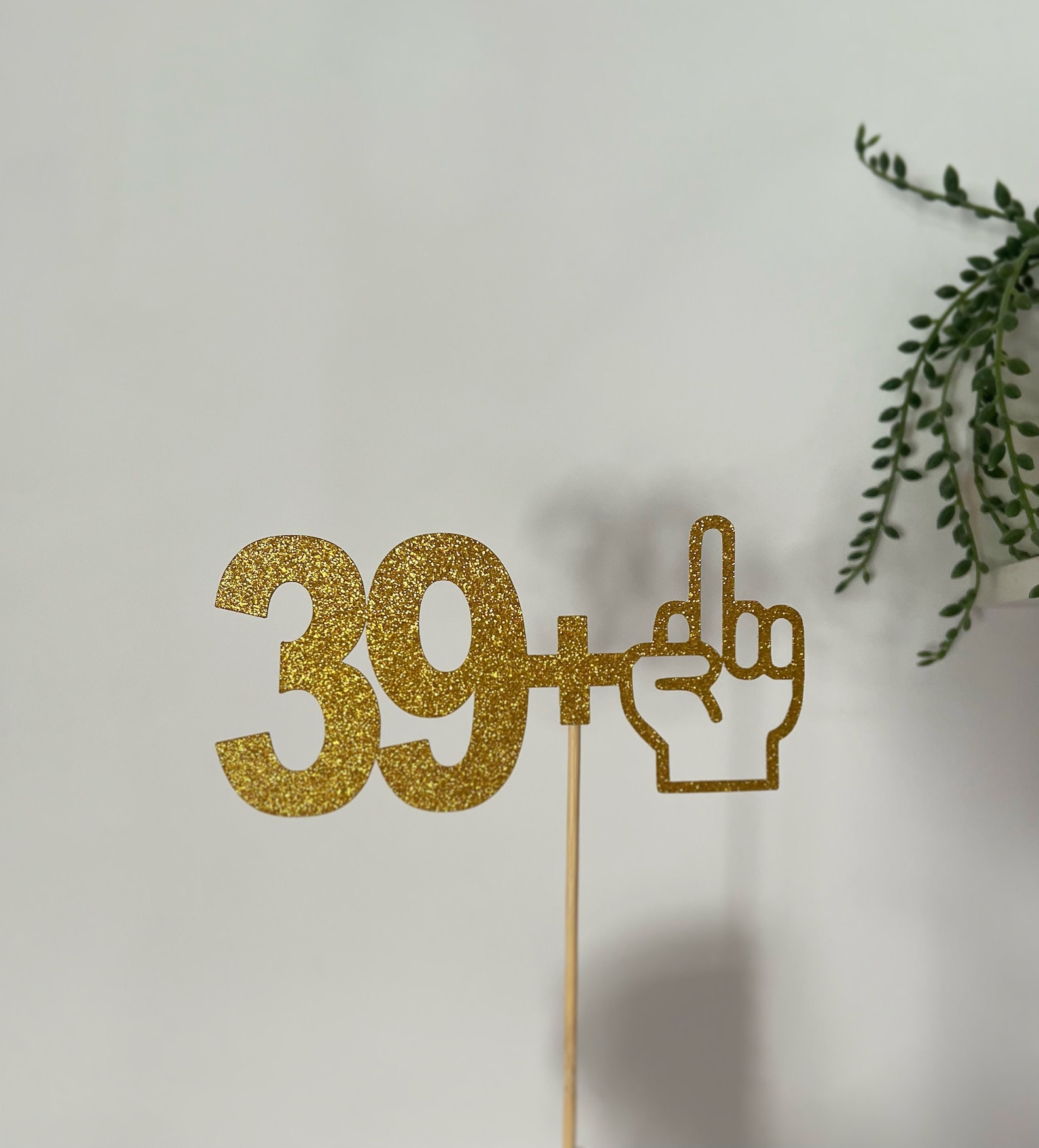Funny 40th Birthday Cake Topper 391 Glitter Card 40 Cake Topper Happy ...