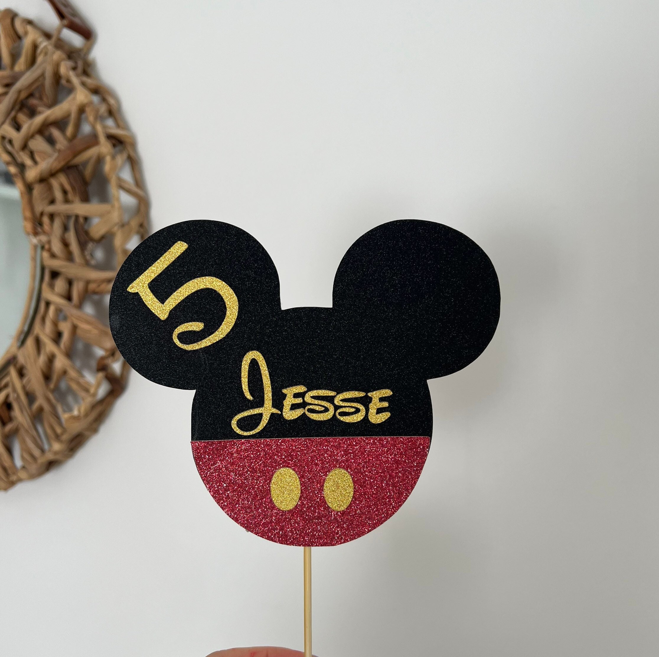Mickey Mouse Cake Topper Personalised Birthday Cake Topper Custom Cake ...