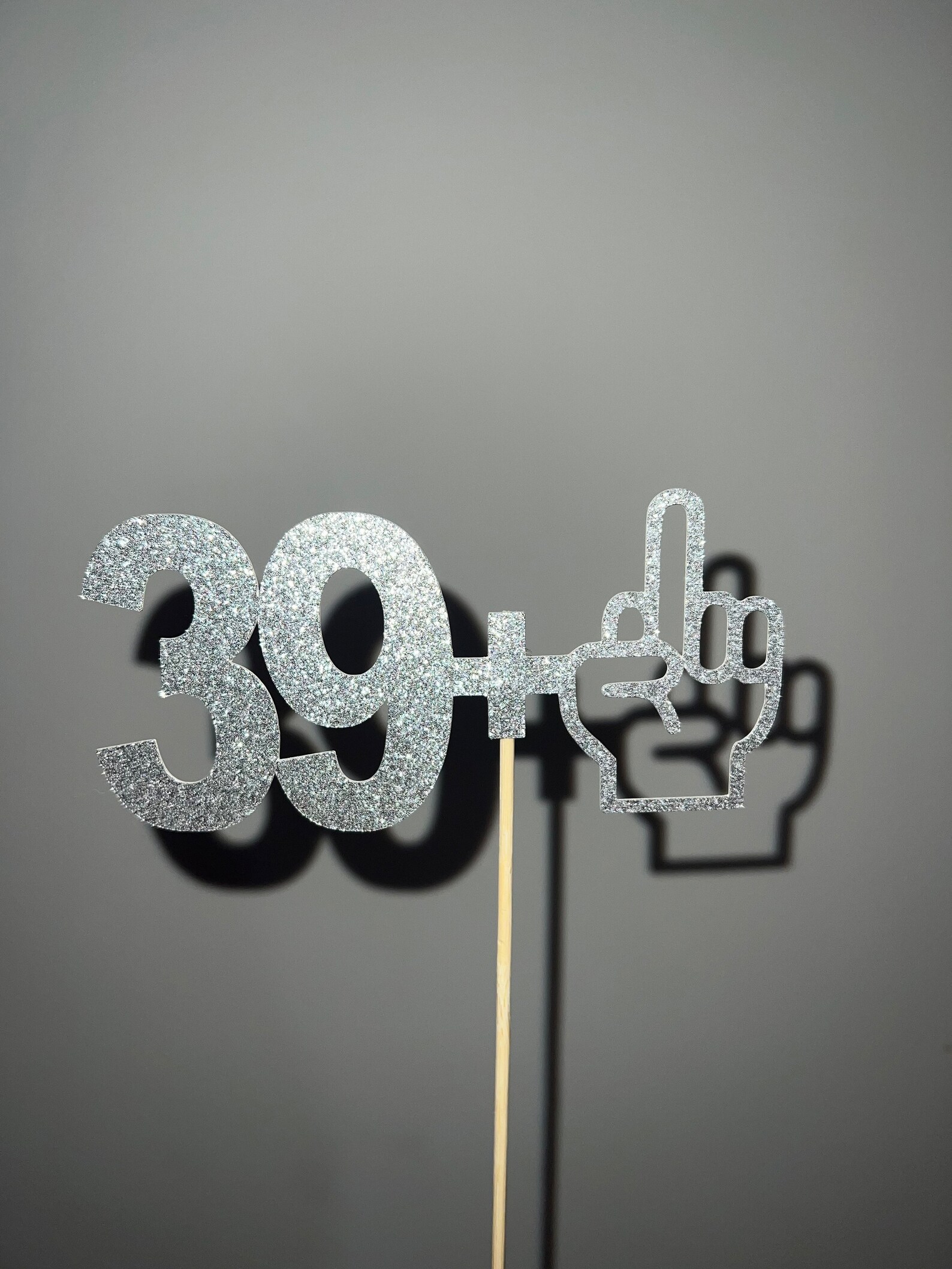 Funny 40th Birthday Cake Topper 391 Glitter Card 40 Cake Topper Happy ...