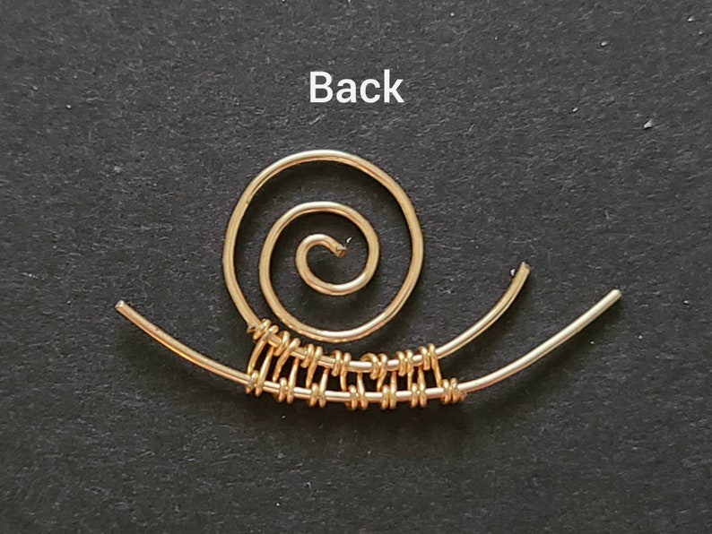 Simple Gold Wire Spiral Shell Garden Snail - Etsy
