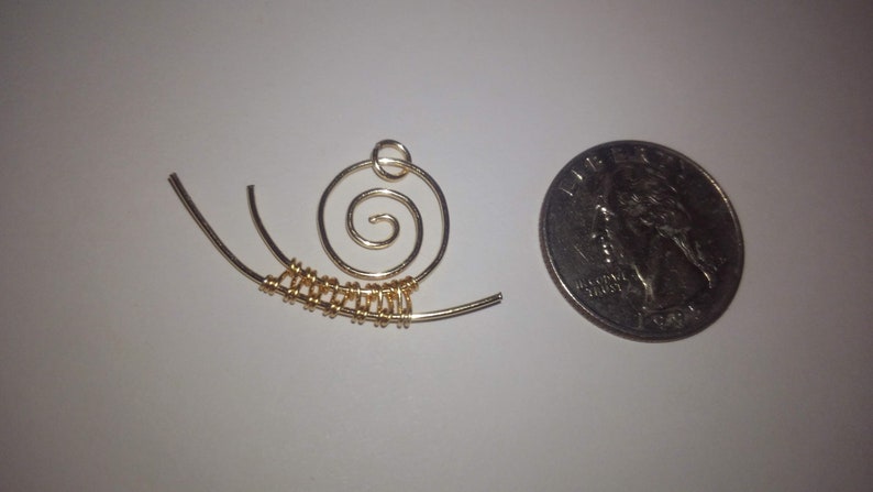 Simple Gold Wire Spiral Shell Garden Snail - Etsy