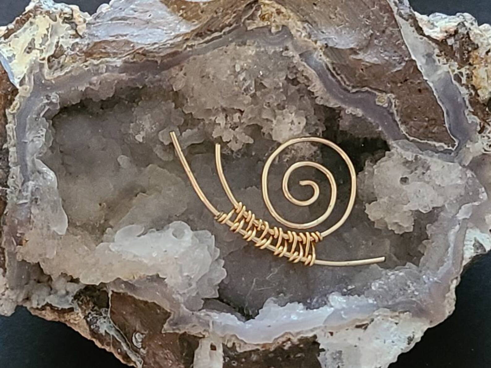 Simple Gold Wire Spiral Shell Garden Snail - Etsy