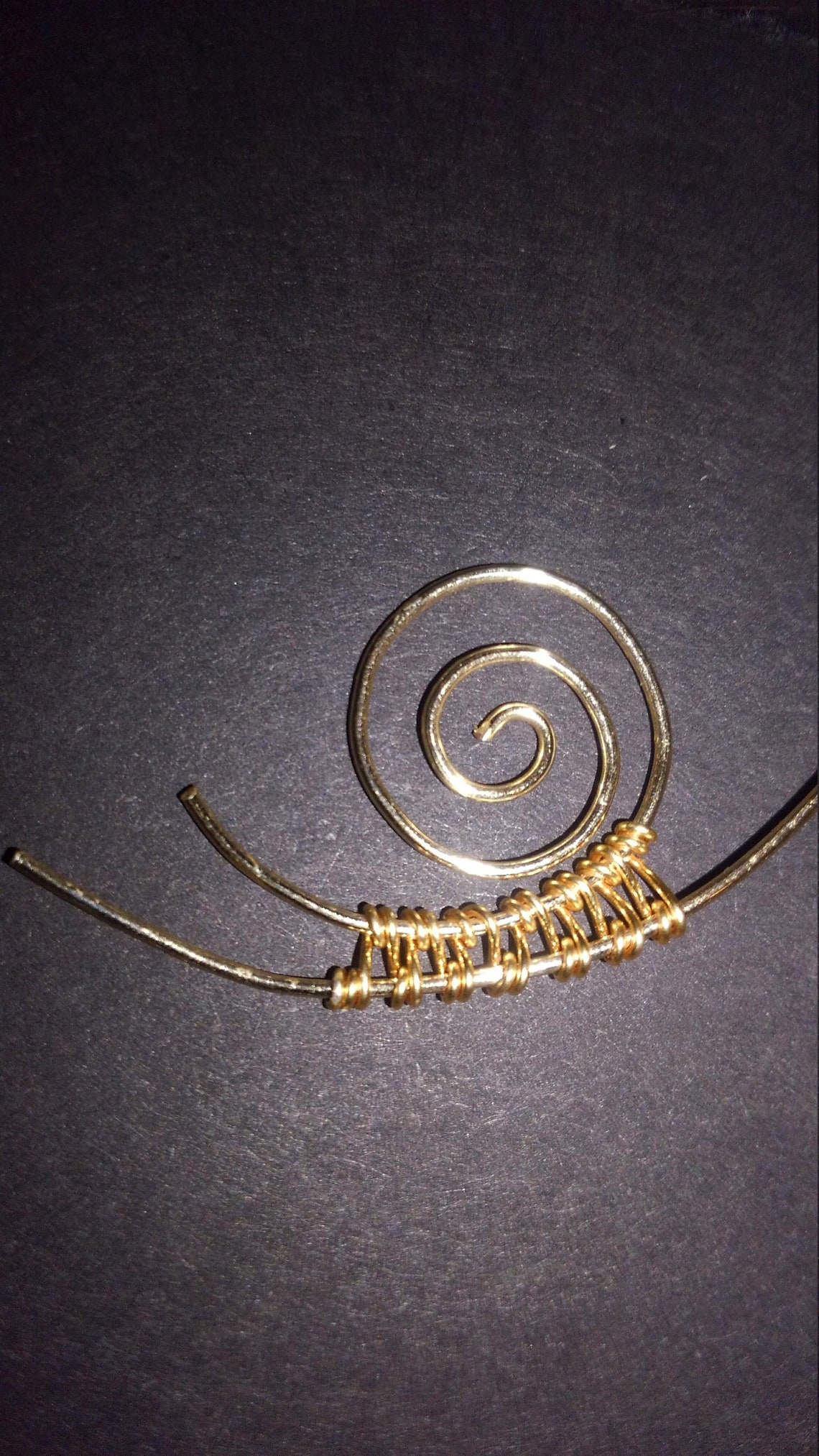 Simple Gold Wire Spiral Shell Garden Snail - Etsy