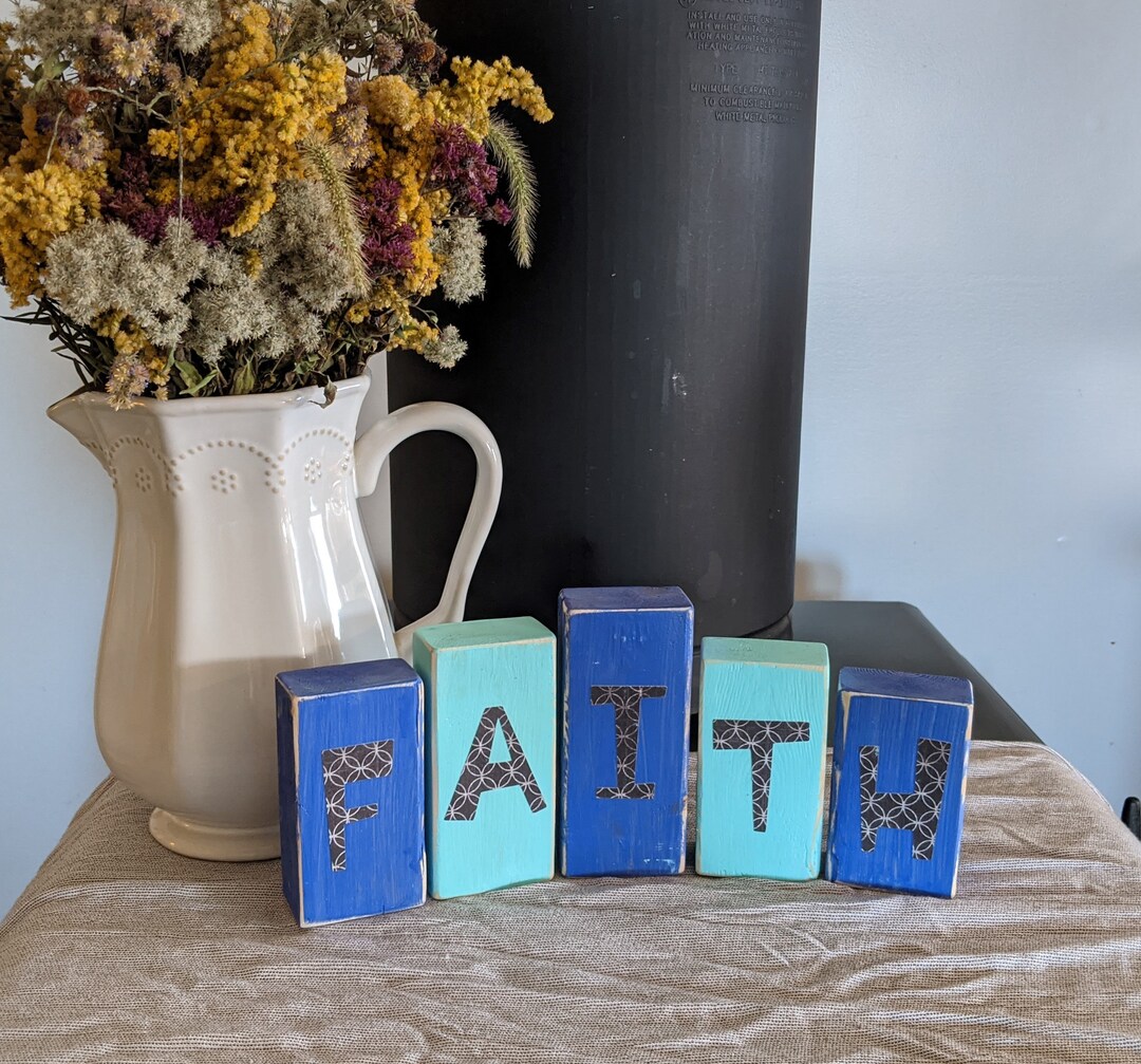 Wooden Word Blocks - Etsy