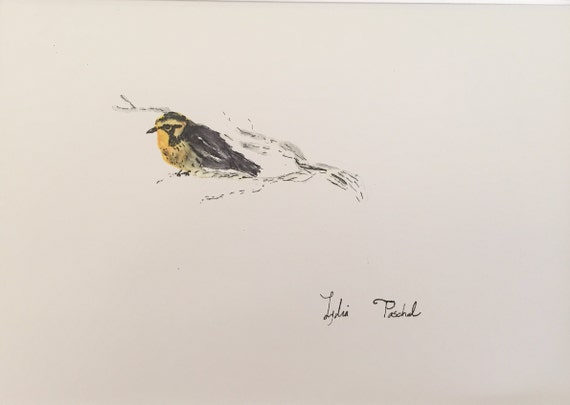 Yellow Bird Print | Etsy
