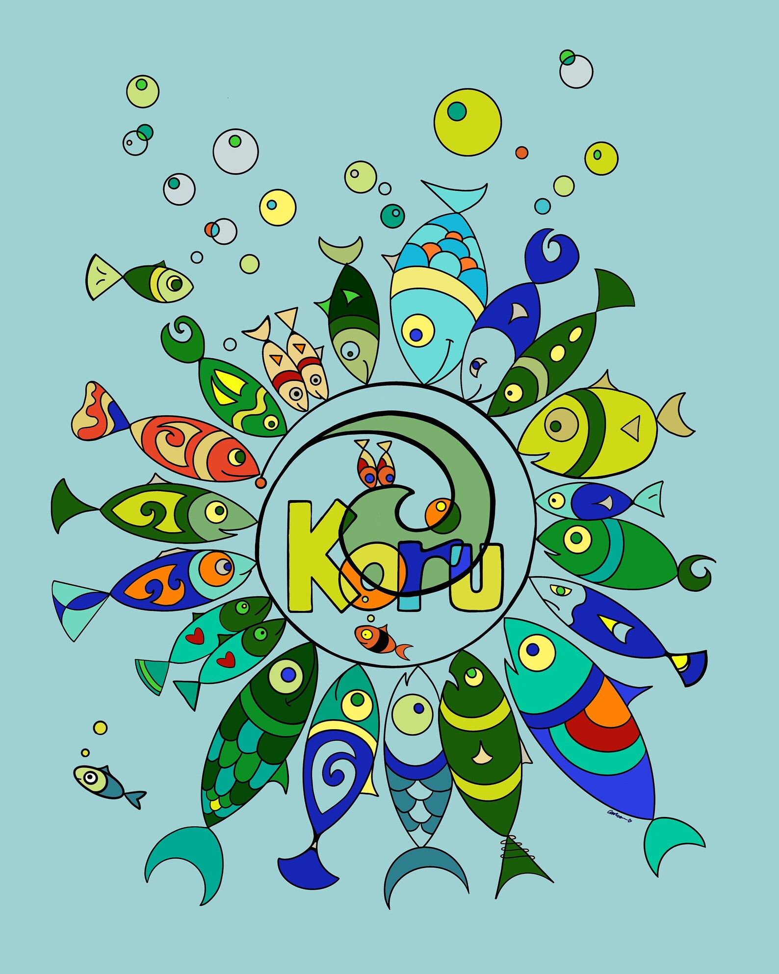 KIDS CARD - Koru Fish Blank Greetings Card New Zealand Māori Culture - Etsy