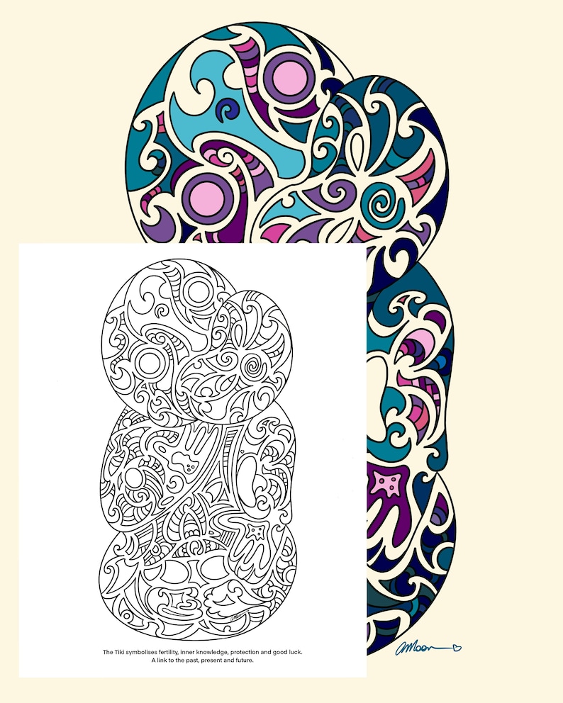Kiwi Colouring + Māori Dreaming | Te Reo Māori Colouring Books | 2-book ...