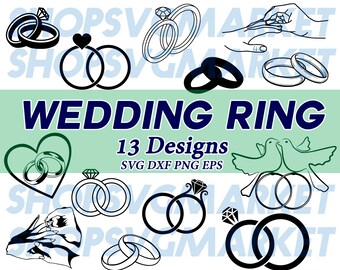 Wedding rings svg | Etsy