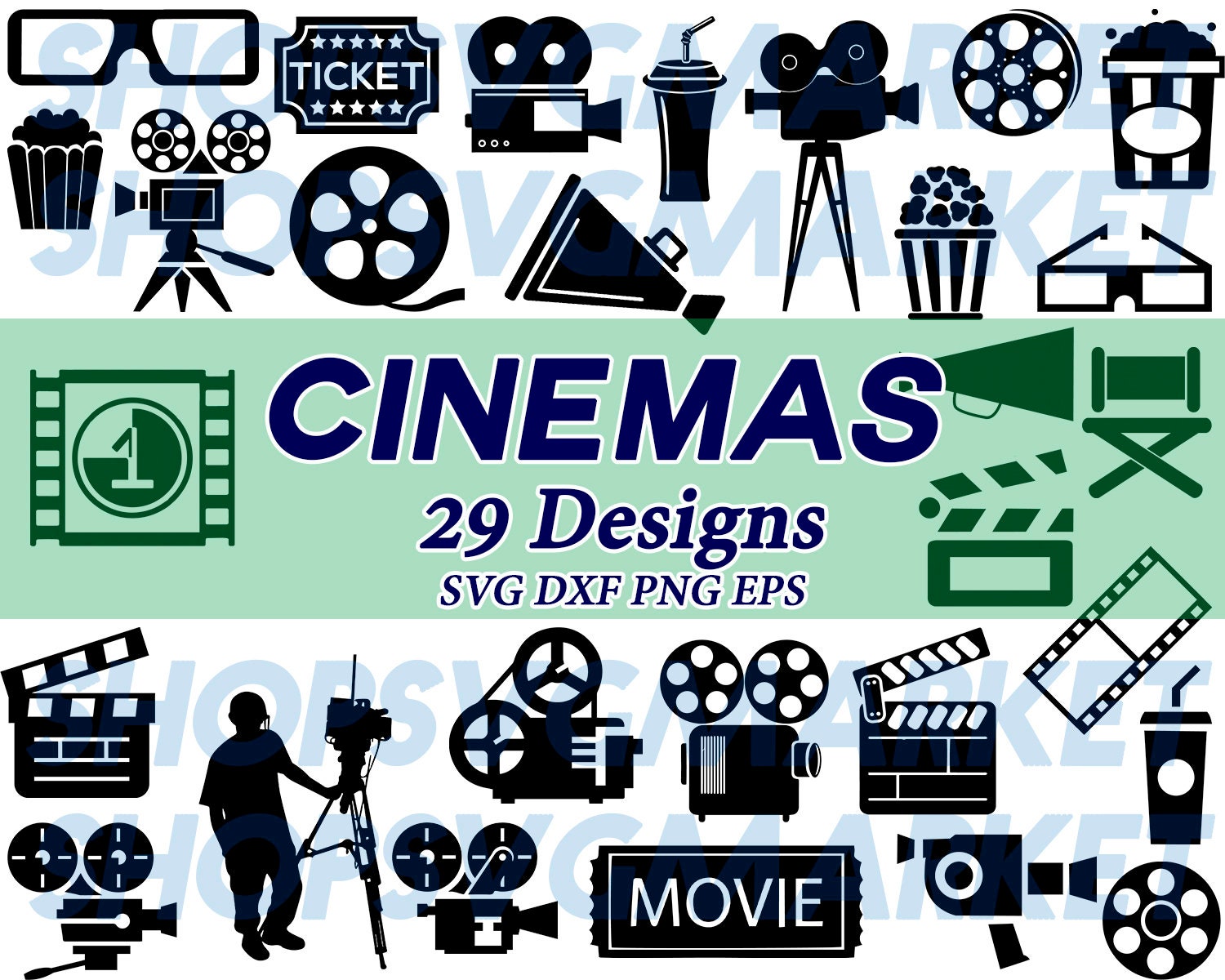 Cinema svg movie svg hollywood film svg fliming svg | Etsy