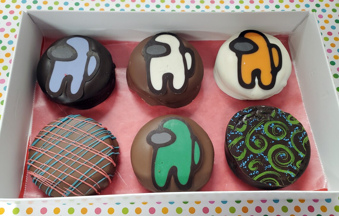 Among Us Chocolate Dipped Oreo Gift Box | Etsy