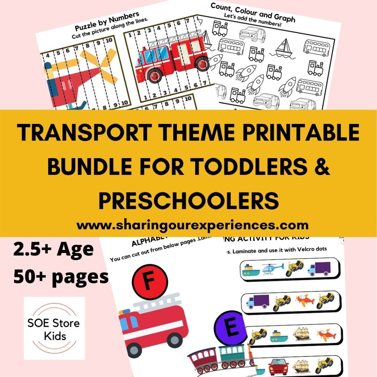 Transport Theme Busy Book Printables Toddlers Preschoolers | Etsy